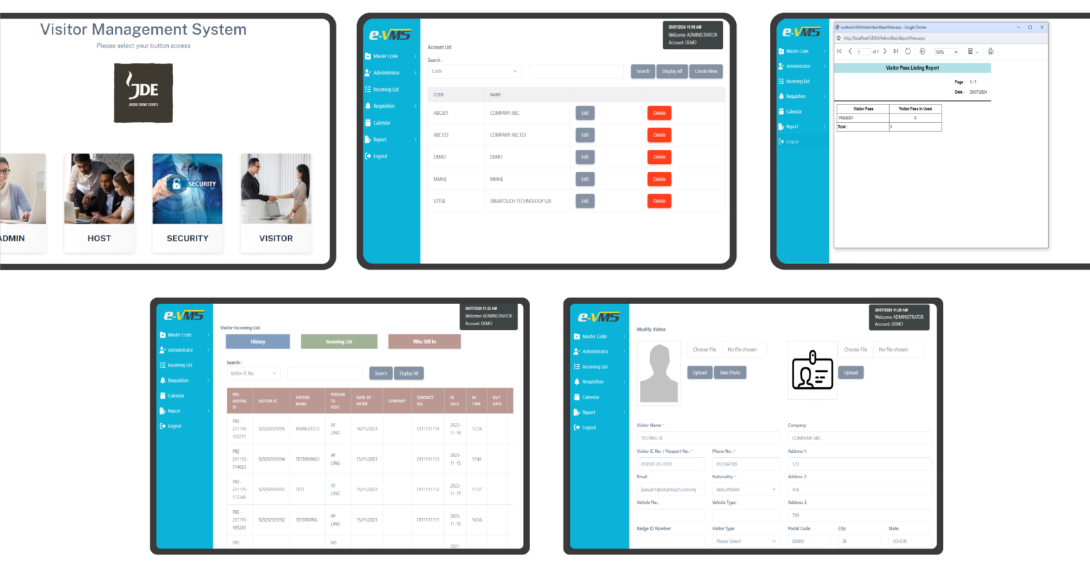 VMS (Visitor Management System) - Smart Touch Technology