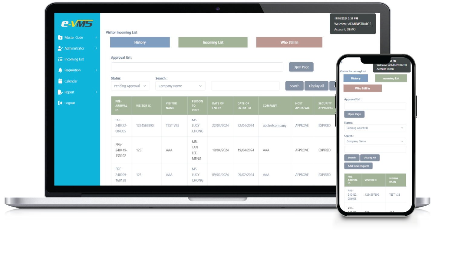 VMS (Visitor Management System) - Smart Touch Technology